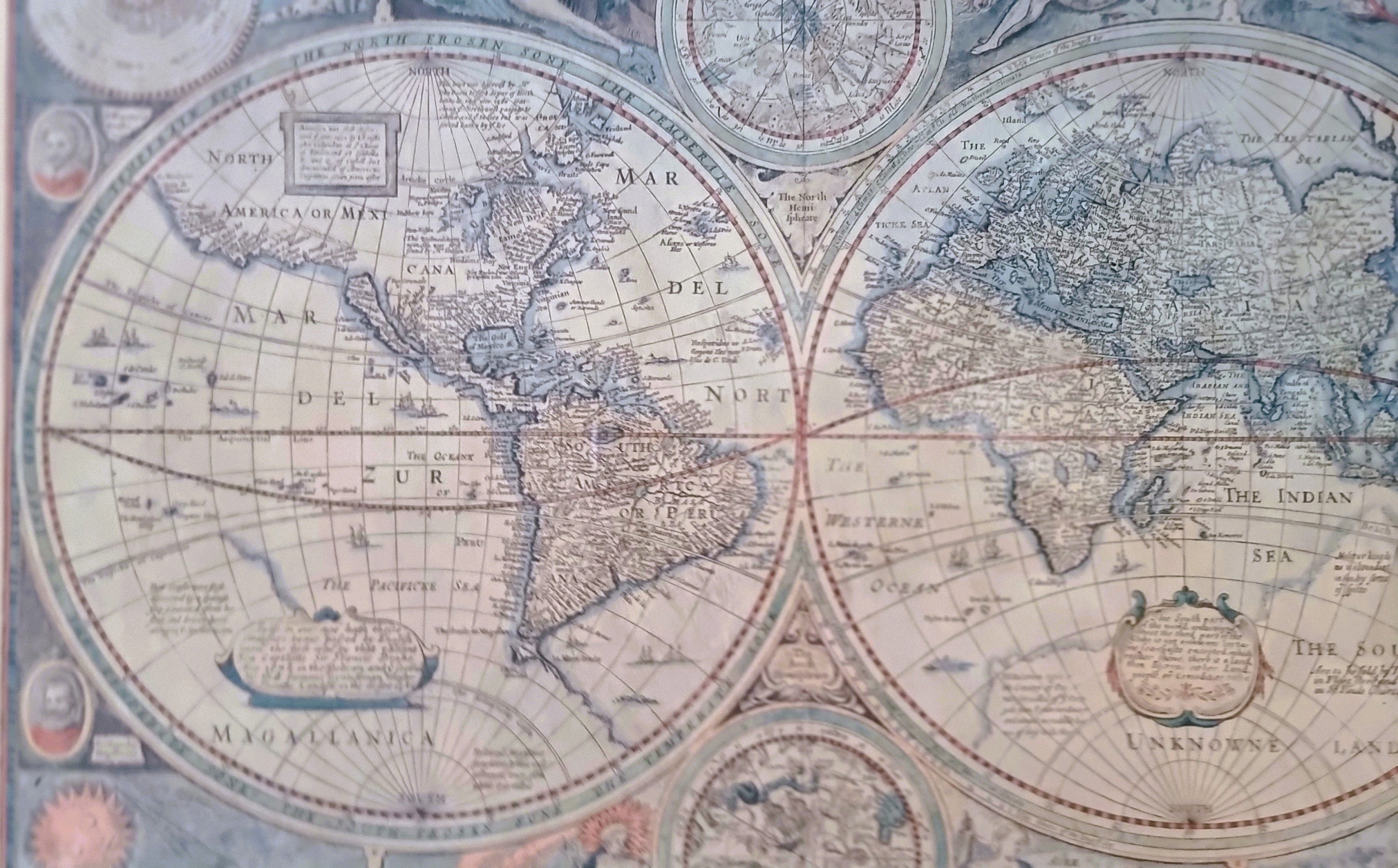 A New and Accurat Map of the World Drawne According to Ye - Etsy