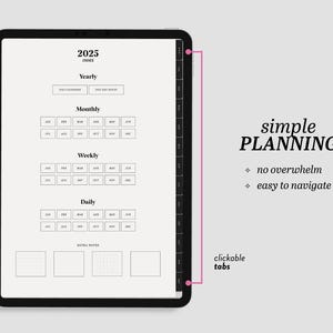 2025 Minimalist Digital Planner | Simple Digital Planner | iPad Planner ...