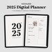 2025 Minimalist Digital Planner DARK MODE Simple Digital Planner iPad ...
