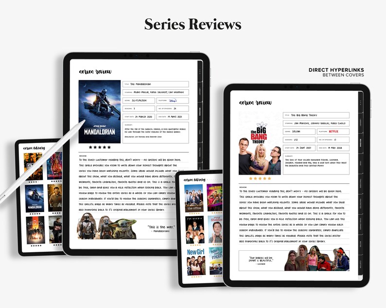 Digital TV Series Journal | Digital TV Show Log | Media Planner ...