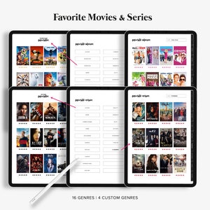 Digital Movie & TV Series Journal Bundle | Digital Movie Planner ...