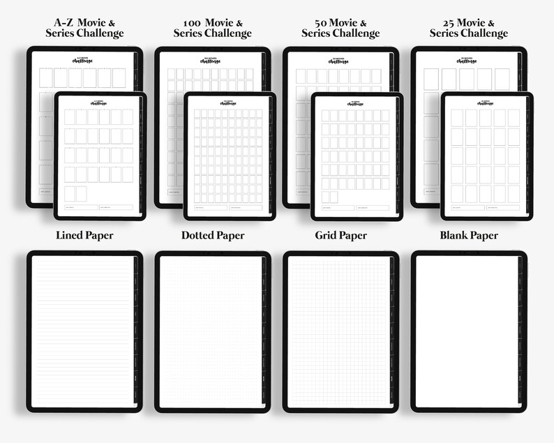 Digital Movie & TV Series Journal Bundle | Digital Movie Planner ...