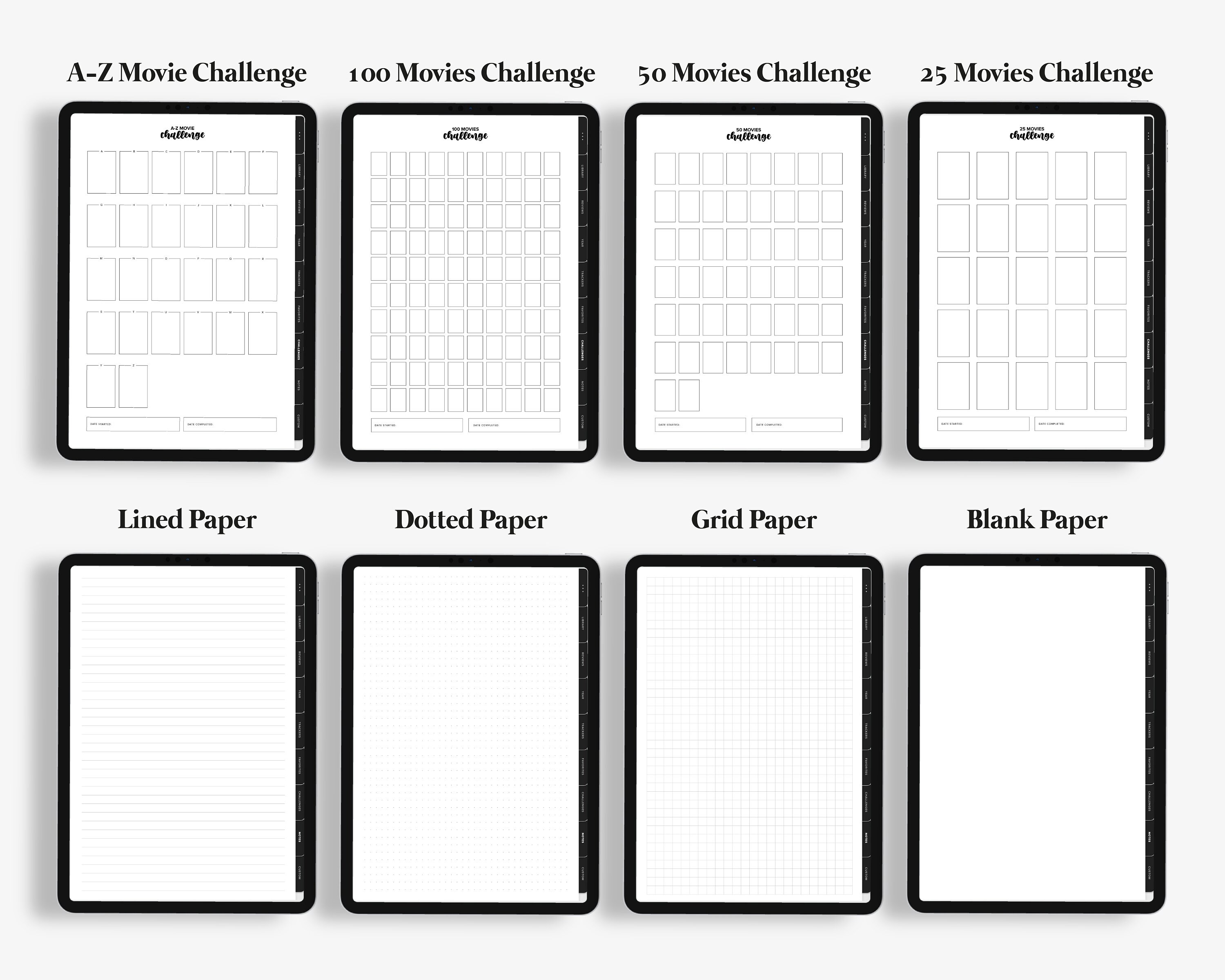 Digital Movie Journal | Digital Movie Planner | Film Planner | Movie ...