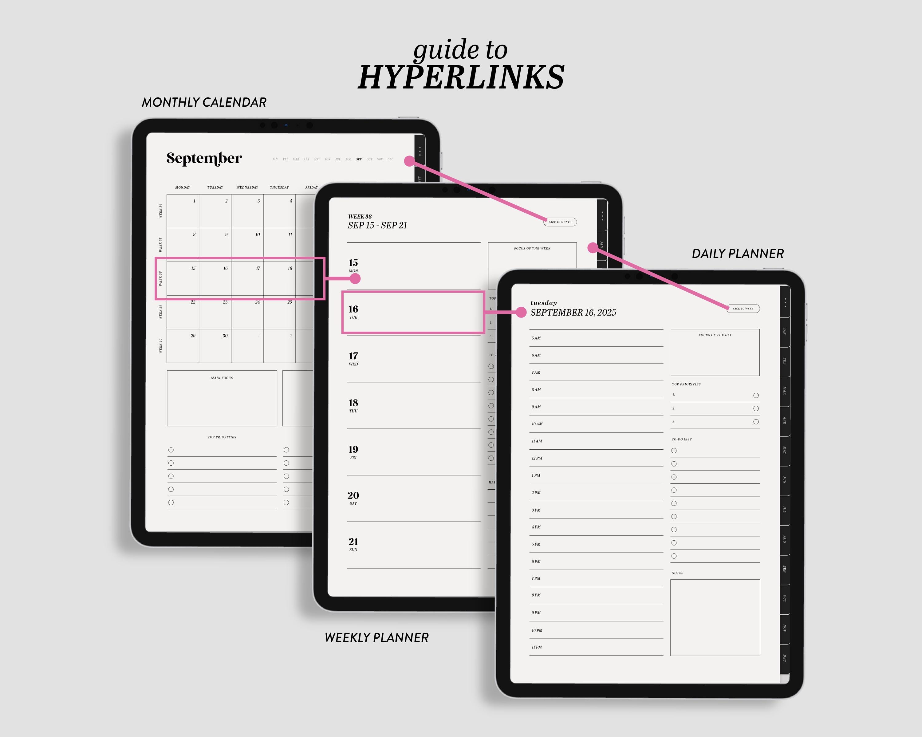 2025 Minimalist Digital Planner | Simple Digital Planner | iPad Planner ...
