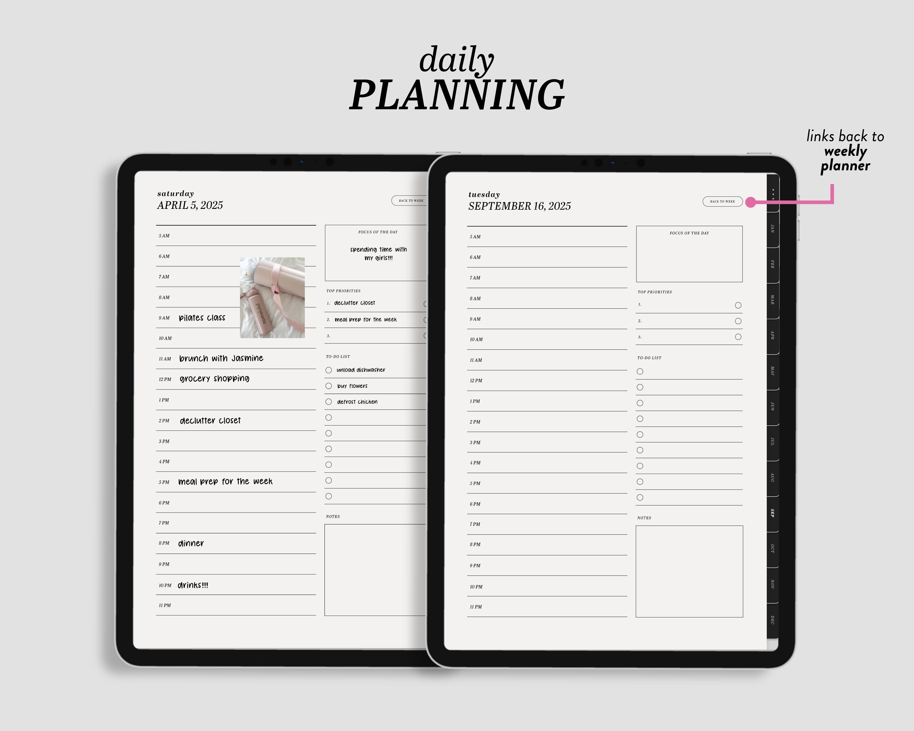 2025 Minimalist Digital Planner | Simple Digital Planner | iPad Planner ...