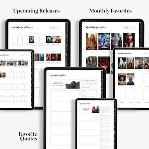 Digital Movie & TV Series Journal Bundle | Digital Movie Planner ...