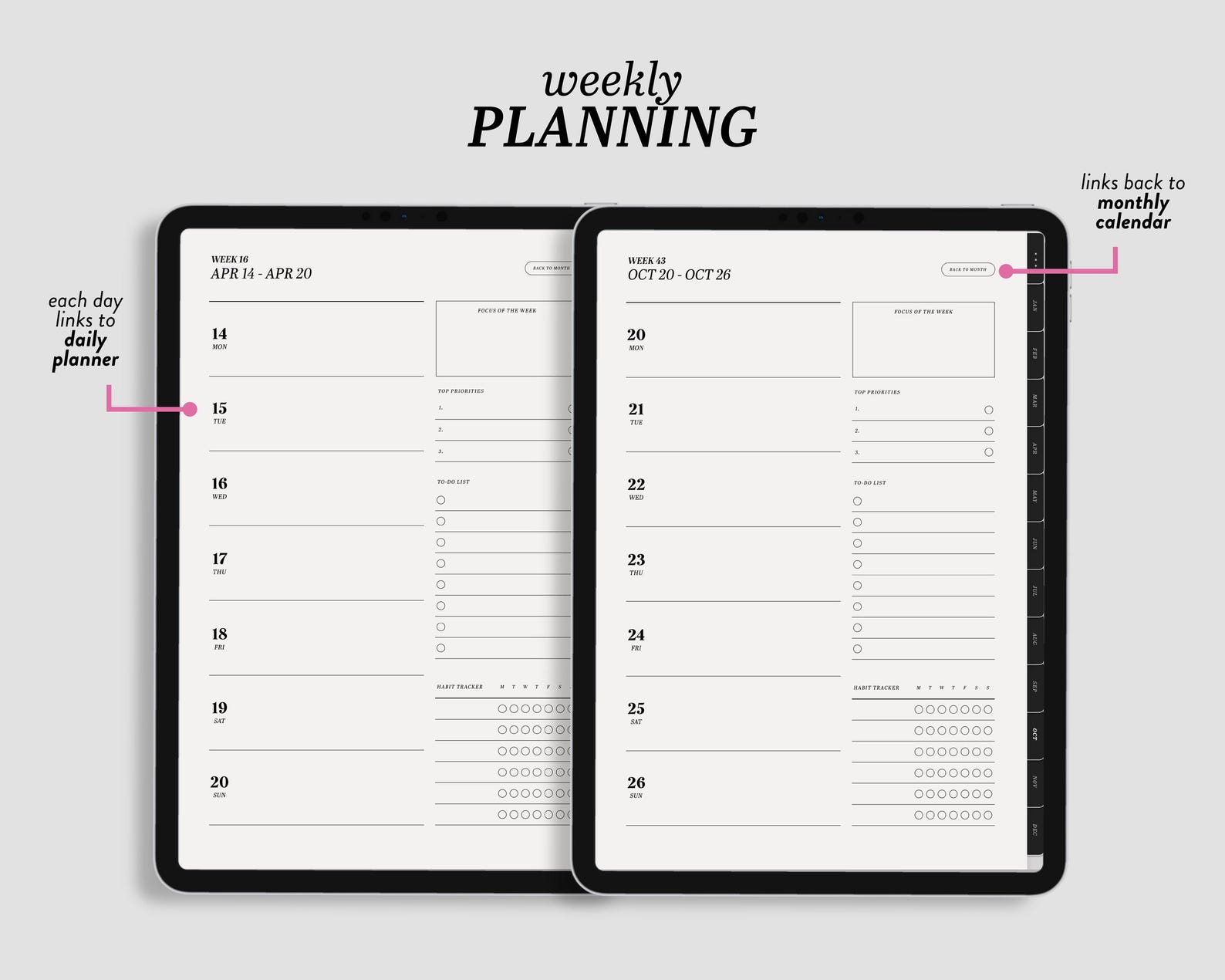 2025 Minimalist Digital Planner | Simple Digital Planner | iPad Planner ...