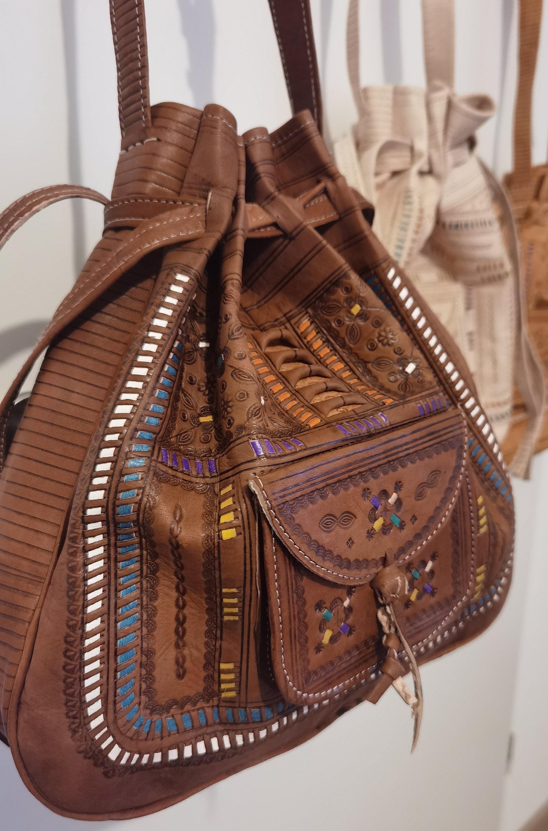 A Genuine Moroccan Leather Bag From Marrakech - Handmade Leather Bag ...
