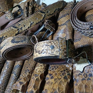 Snake Skin Belt, Real Snake Leather, Handmade, Gift, Unisex, Man, Woman ...