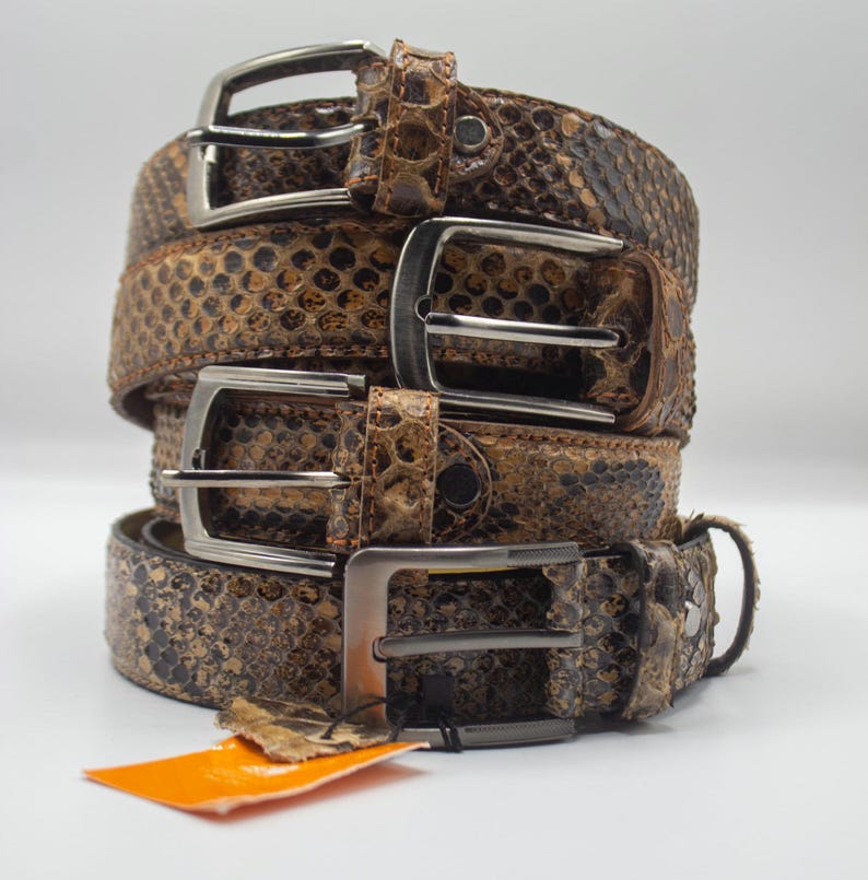 Snake Skin Belt, Real Snake Leather, Handmade, Gift, Unisex, Man, Woman ...