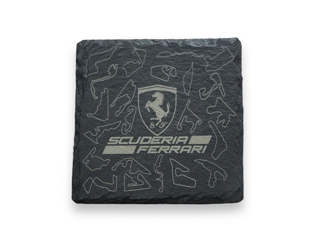 Ferrari F1 Track Slate Coasters Formula 1 Racing Car Drink Motorsport ...