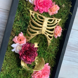 Floral Spooky Skeleton Torso Wall Decor - Etsy