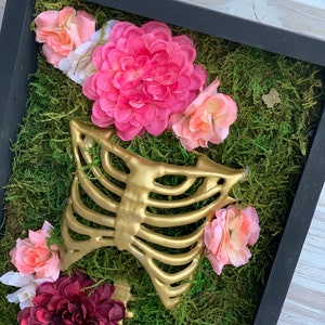Floral Spooky Skeleton Torso Wall Decor - Etsy