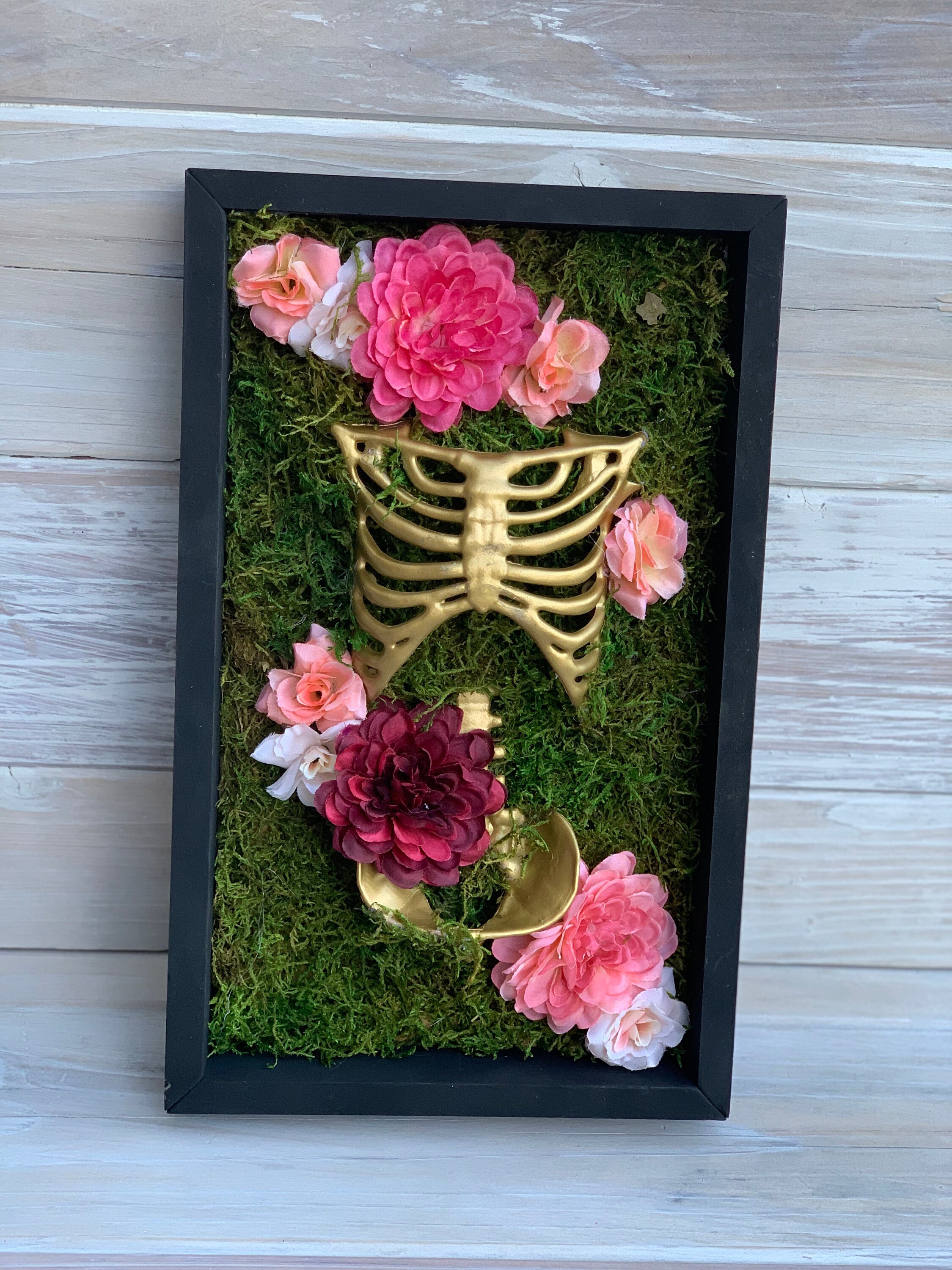 Floral Spooky Skeleton Torso Wall Decor - Etsy