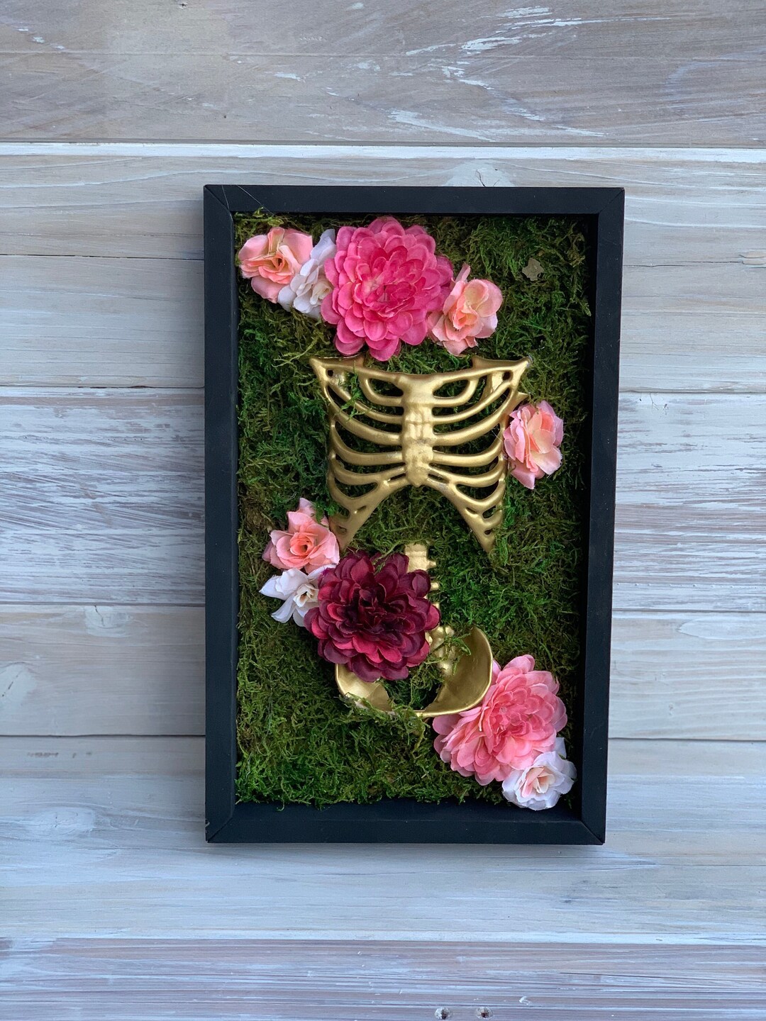 Floral Spooky Skeleton Torso Wall Decor - Etsy