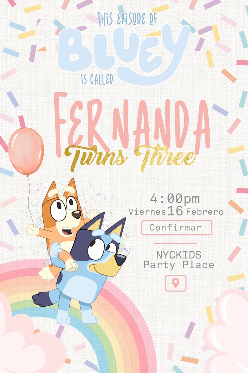 Bluey Invitation - Etsy