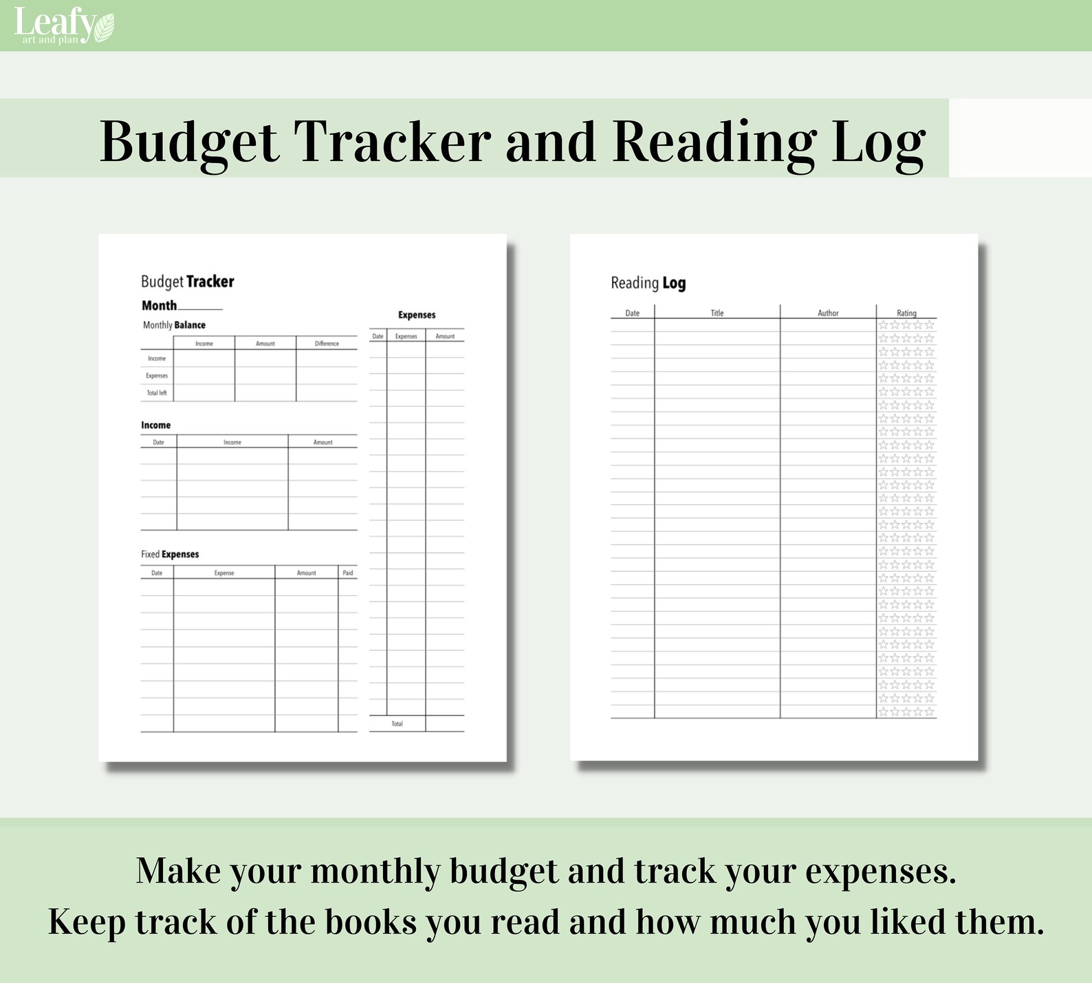 Simple Planner Printable Templates, Habit Tracker, Sleep Tracker, Meal ...