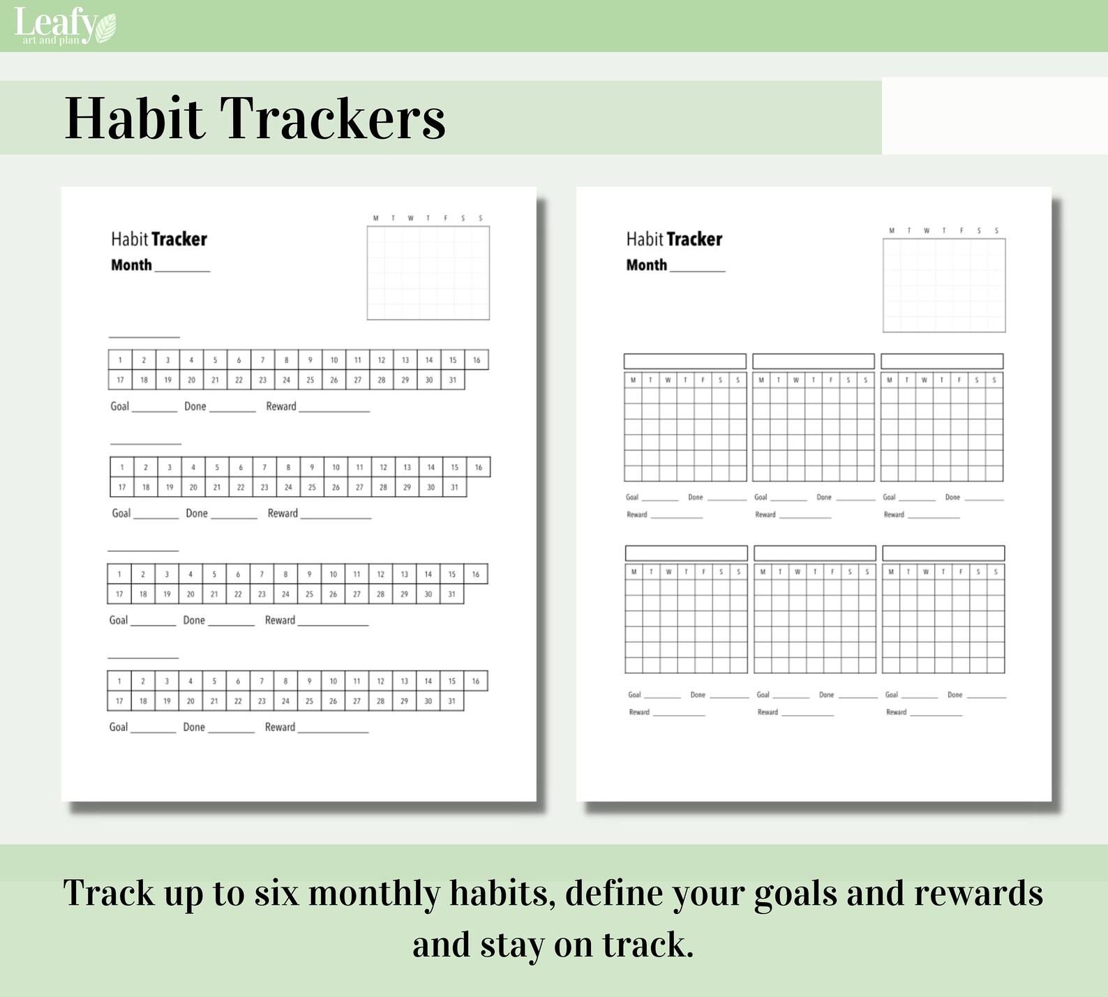 Simple Planner Printable Templates, Habit Tracker, Sleep Tracker, Meal ...