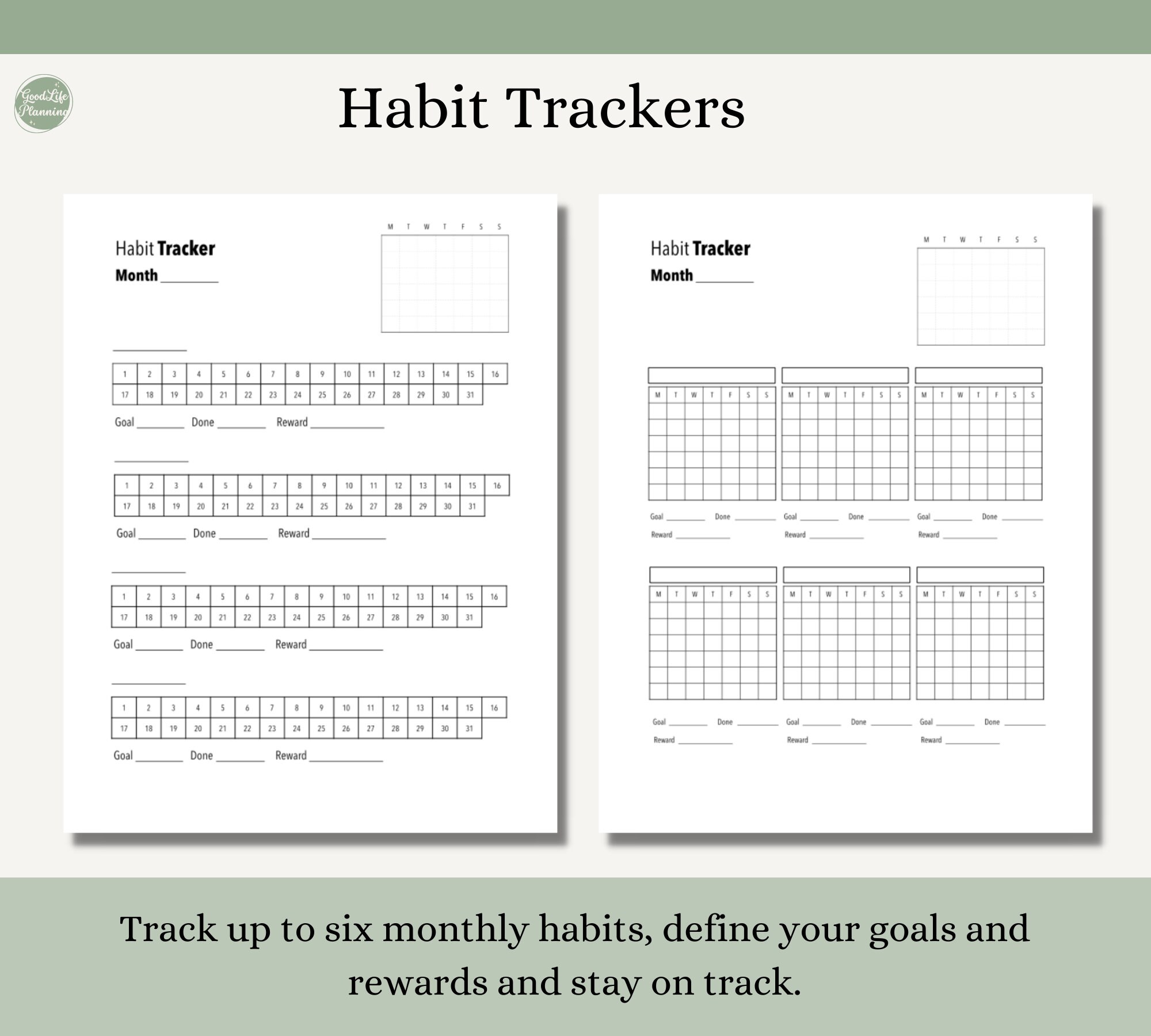 Simple Planner Printable Templates Habit Tracker Sleep - Etsy México
