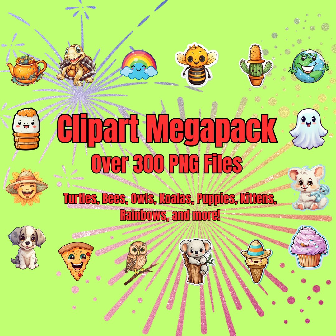 Mega Pack Clipart | Cute Clipart Designs | Cartoon Clipart | Clipart ...