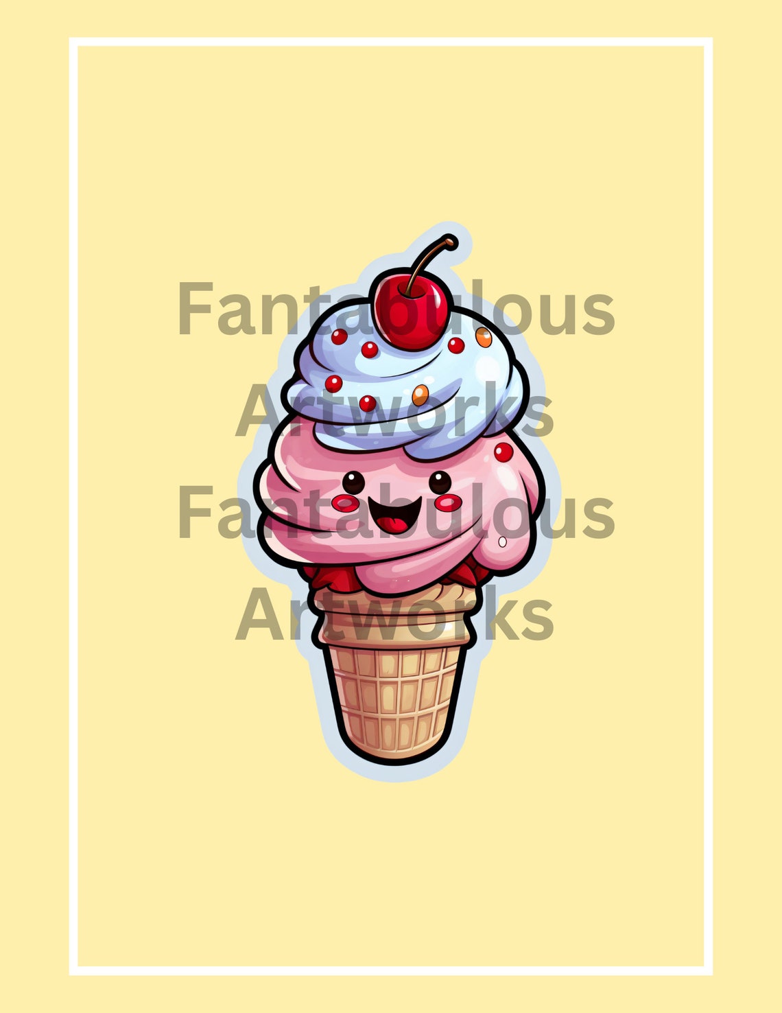 Ice Cream Cones Clipart | Cute Ice Cream Cones Clipart | Cartoon Ice ...