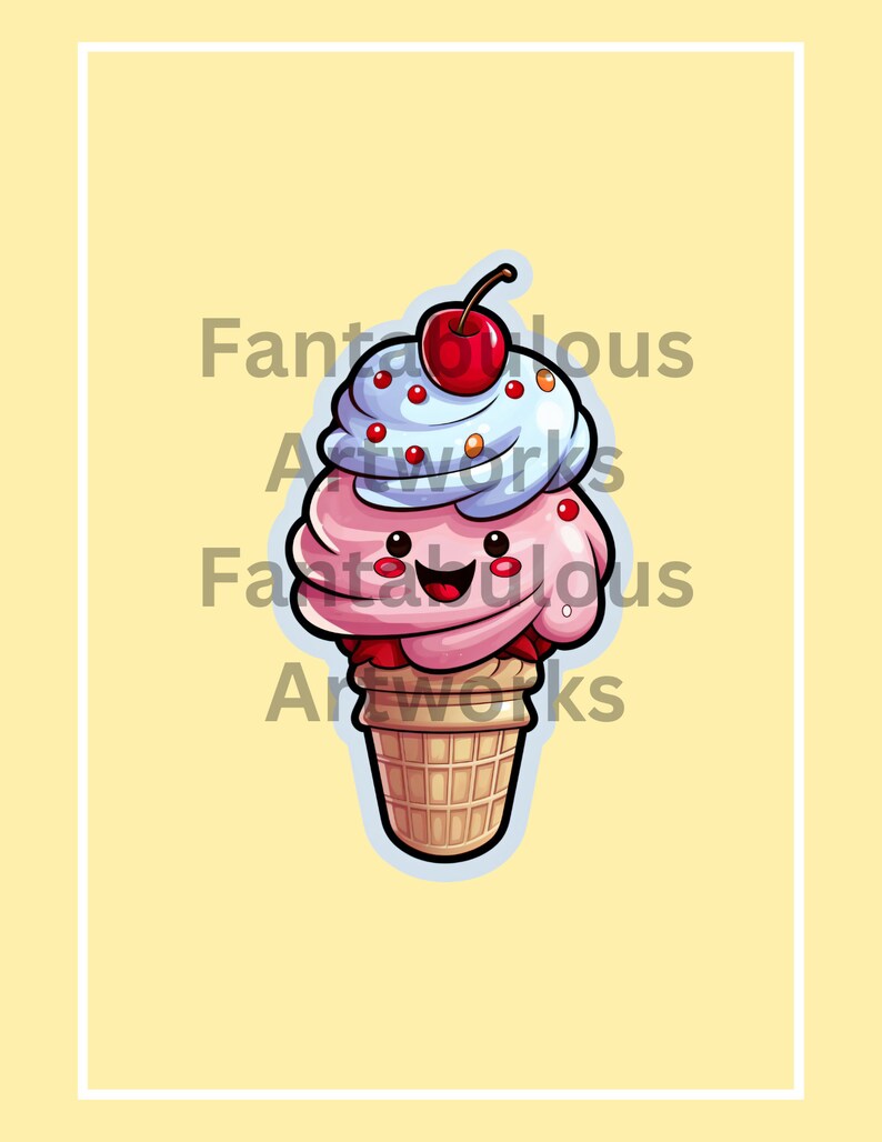 Ice Cream Cones Clipart | Cute Ice Cream Cones Clipart | Cartoon Ice ...