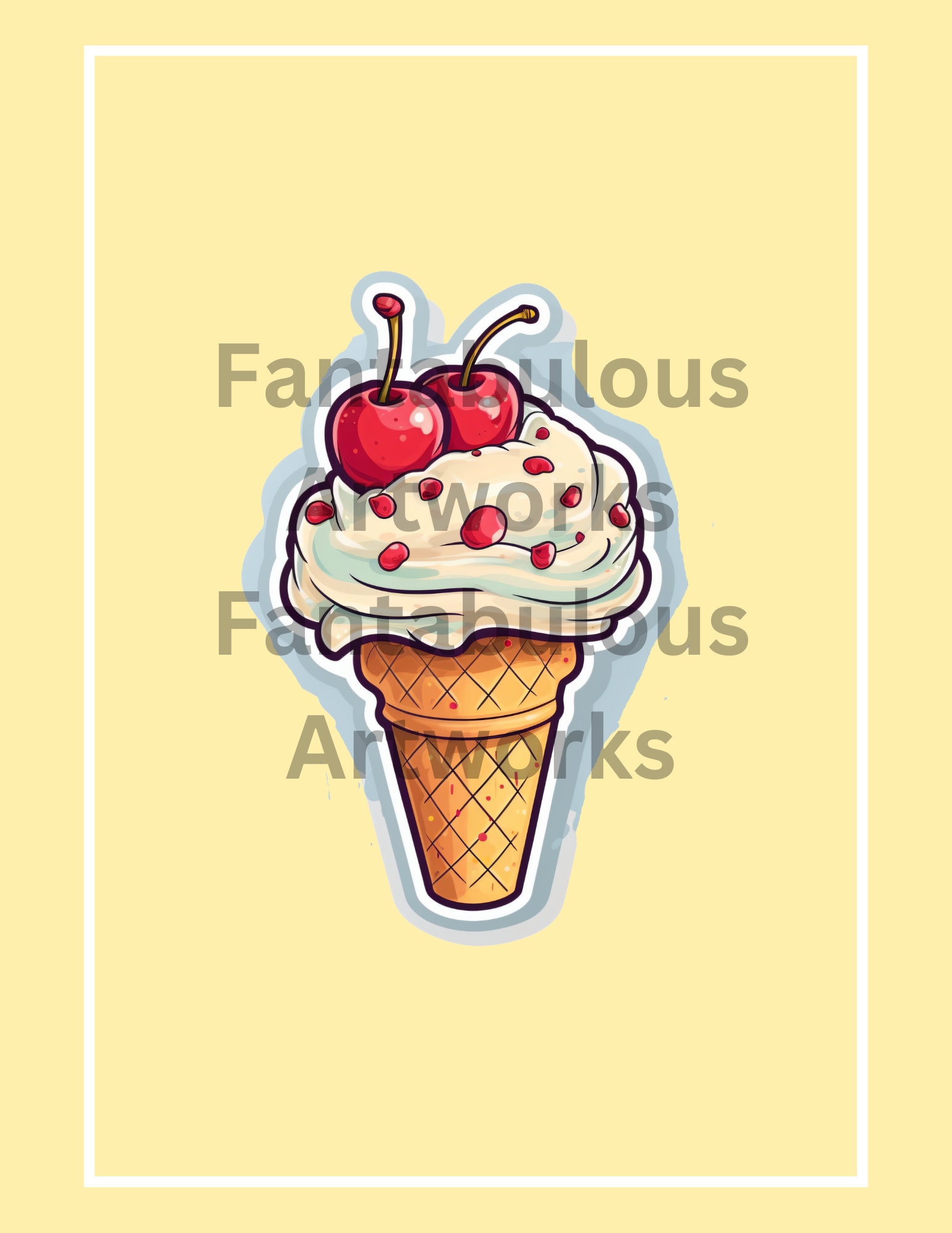 Ice Cream Cones Clipart | Cute Ice Cream Cones Clipart | Cartoon Ice ...