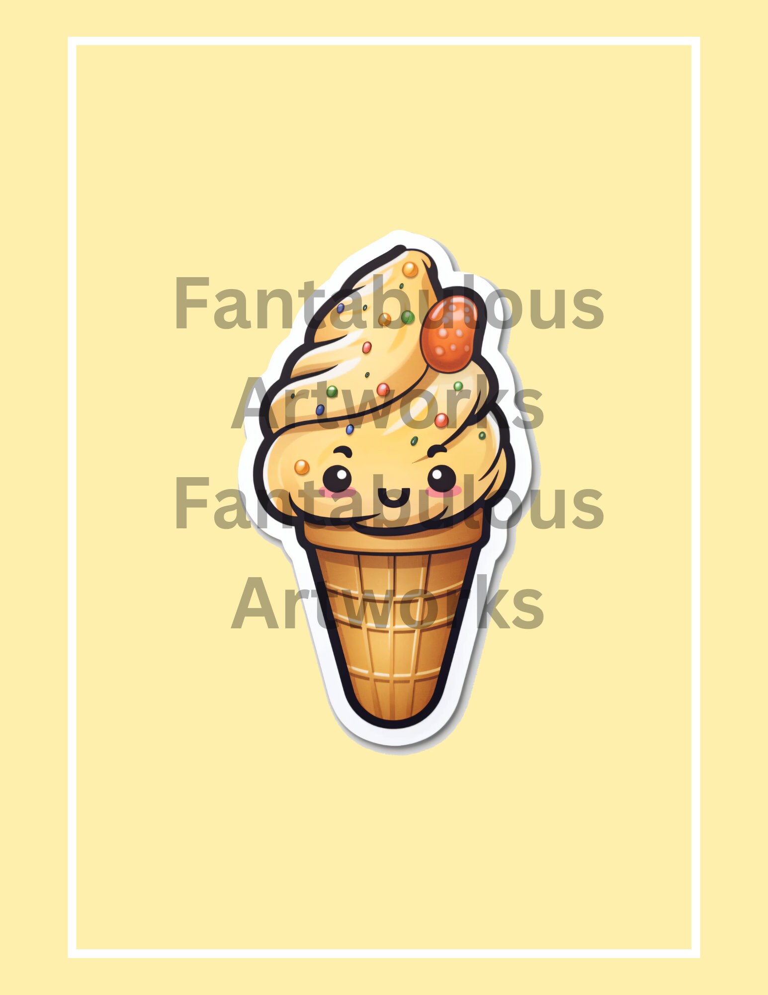 Ice Cream Cones Clipart | Cute Ice Cream Cones Clipart | Cartoon Ice ...