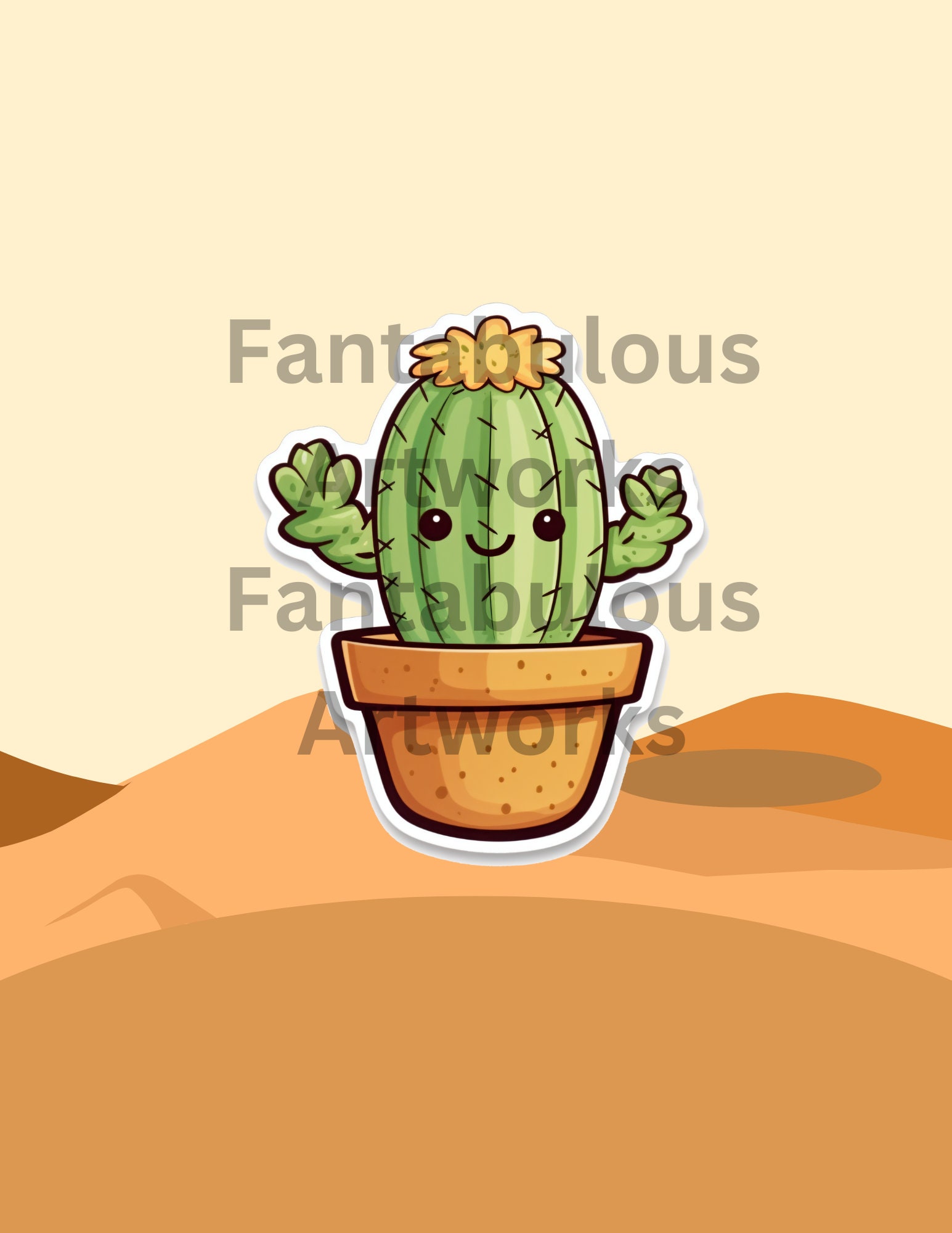 Cactus Clipart | Cute Cactus Clipart | Cartoon Cactus | Clipart for ...