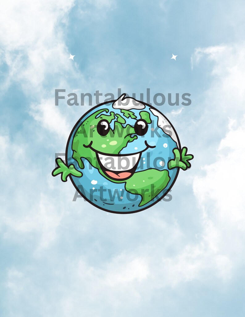 Earth Clipart | Cute Earth Clipart | Cartoon Earth | Clipart for ...