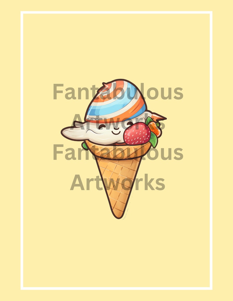 Ice Cream Cones Clipart | Cute Ice Cream Cones Clipart | Cartoon Ice ...