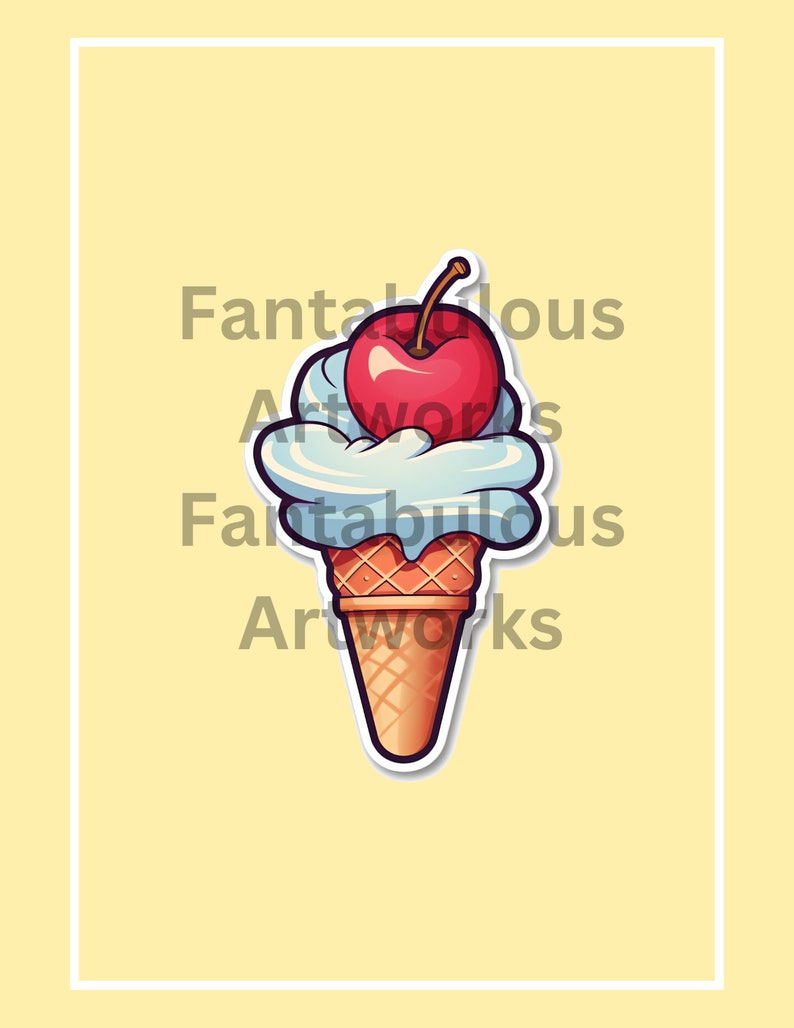 Ice Cream Cones Clipart | Cute Ice Cream Cones Clipart | Cartoon Ice ...
