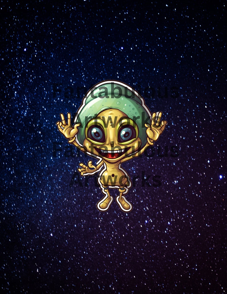 Alien Clipart / Cute Alien Clipart / Cartoon Aliens / Clipart para ...