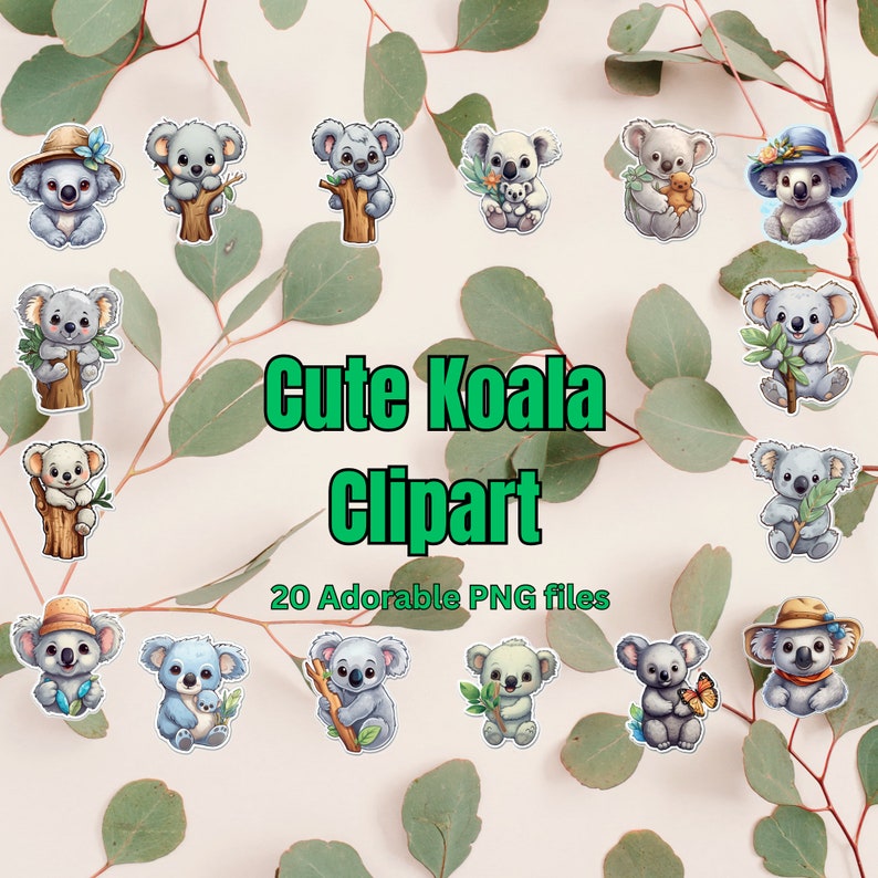 Kaola Clipart | Cute Kaola Clipart | Cartoon Kaola | Clipart for ...