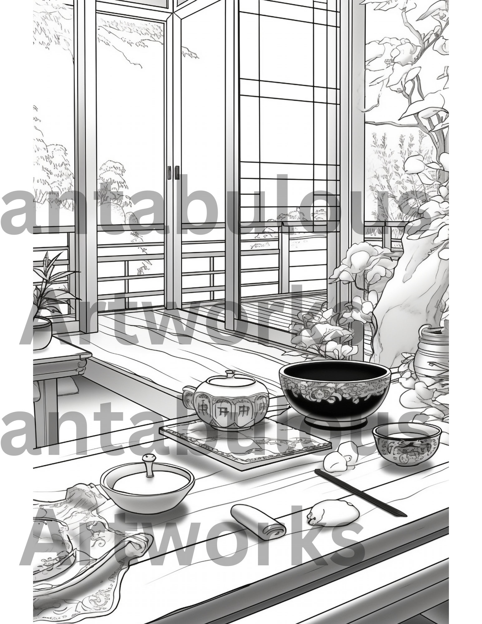 Zen Art Coloring Book | 40 Printable Pages | Relaxation and Stress ...