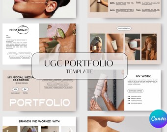 UGC Portfolio Template UGC Template UGC Media Kit Minimal Ugc Portfolio Template Content Creator ...