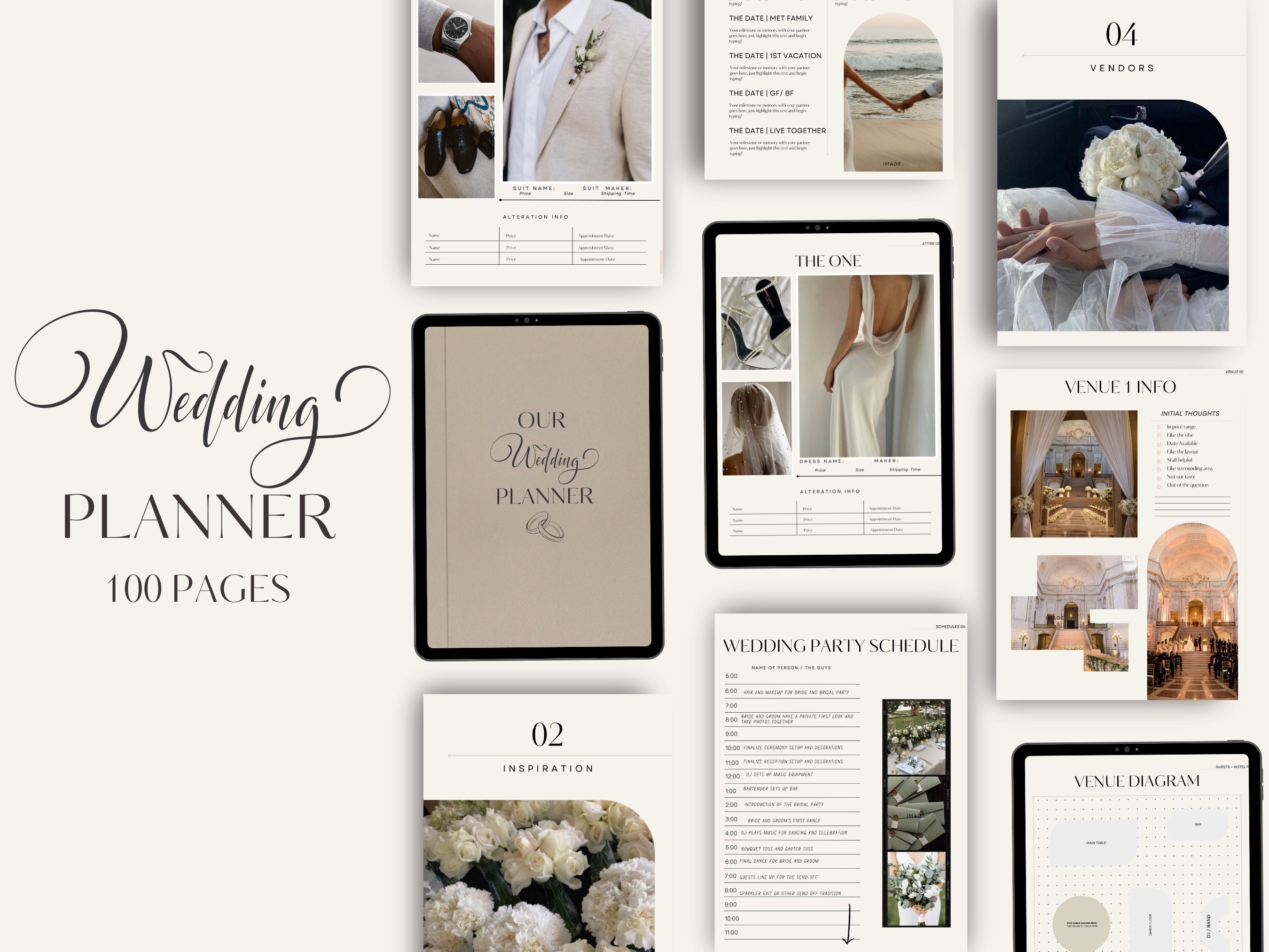 Digital Wedding Planner Digital Wedding Itinerary Goodnotes Wedding ...