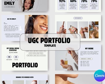 UGC Portfolio Template UGC Template UGC Media Kit Minimal Ugc Portfolio ...