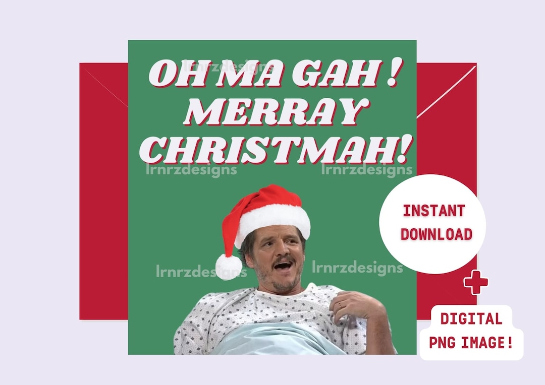 Pedro Pascal Christmas Card - SNL Hospital Sketch Themed Card - OMG ...