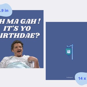 Pedro Pascal Birthday Card SNL Hospital Sketch Themed Card OMG Birthday ...