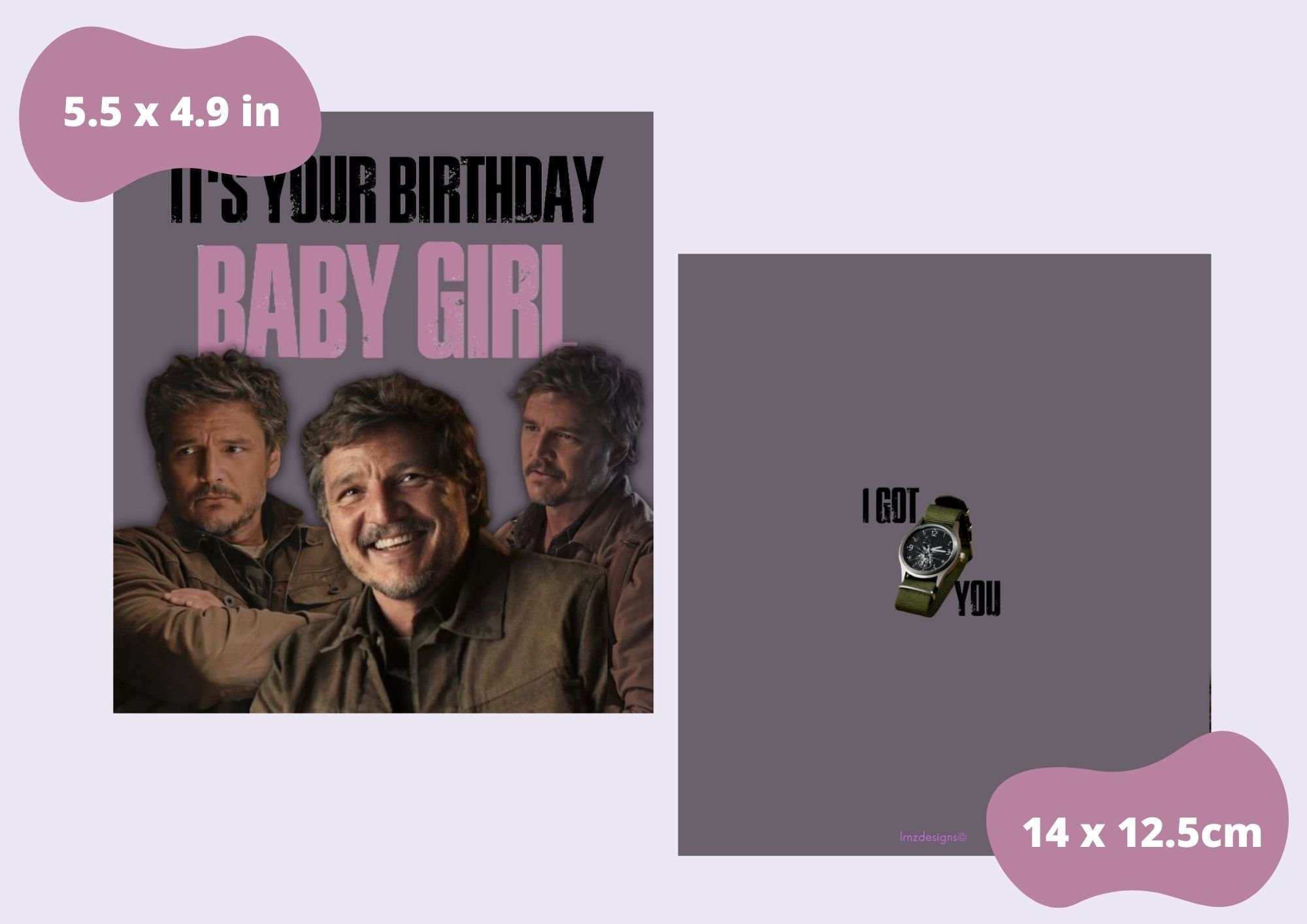 Pedro Pascal Birthday Card - the Last of Us Themed Card - Babygirl ...
