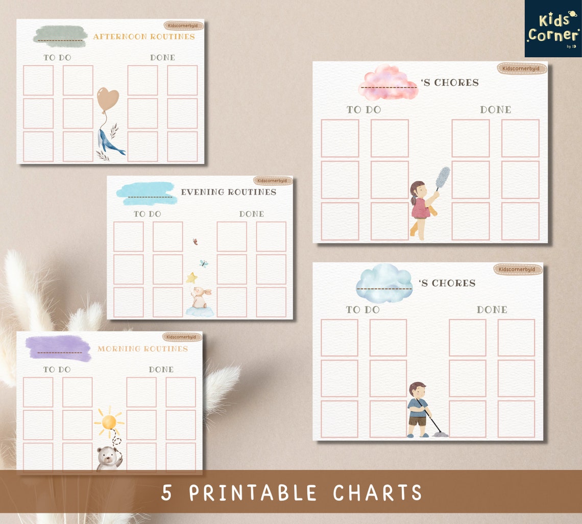 Chore Chart for Kids, Montessori Printable Toddler Activities to Do ...