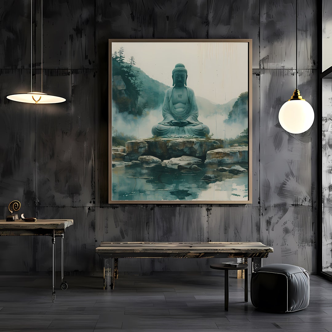 Buddha Wall Art Canvas Print Meditation Poster, Hindu Home Decor Yoga ...