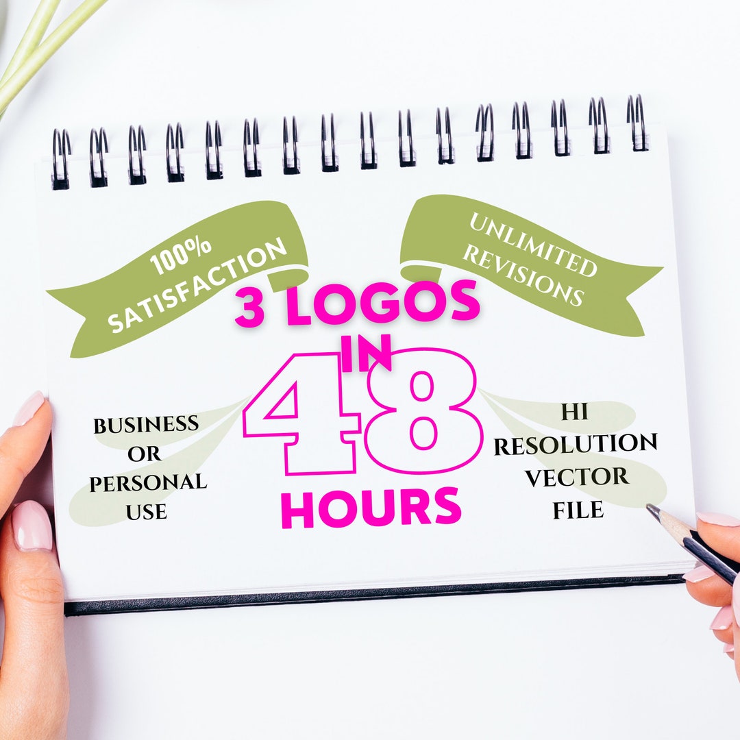 3 Custom Logos Unlimited Revisions and Instant Download in 48 - Etsy