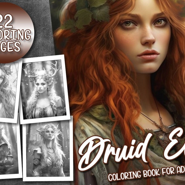 Druid Coloring Book - Etsy