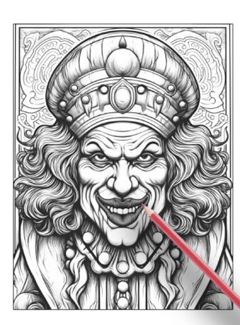 34 Pages Deranged Clowns Coloring Book Horror Adult Coloring - Etsy