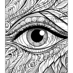 Colorist's Corner 25 Pages Mystic Visions Beautiful Eyes Adult Coloring ...