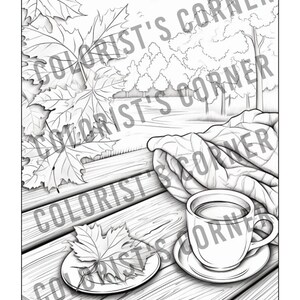 30 Pages Autumn Charm Country Fall Coloring Book Adult Coloring Pages ...