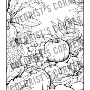 30 Pages Autumn Charm Country Fall Coloring Book Adult Coloring Pages ...