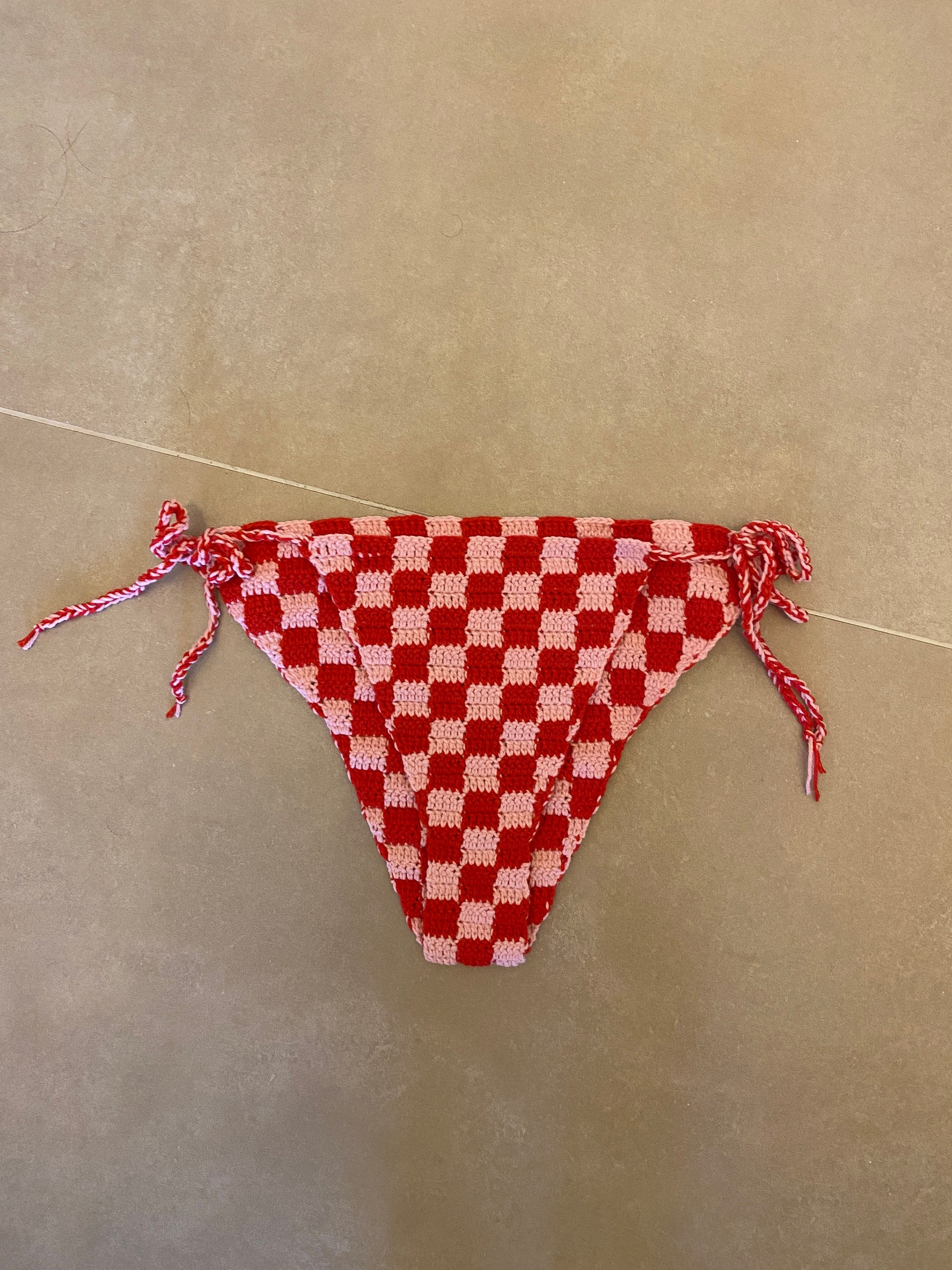 Checkered Crochet Bikini Set Crochet Bikini Crochet Bikini - Etsy
